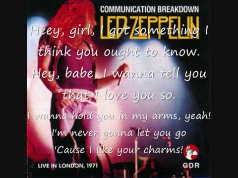 Communication Breakdown - Led Zeppelin (with lyrics) - YouTube