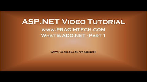ADO.NET tutorial for beginners - YouTube
