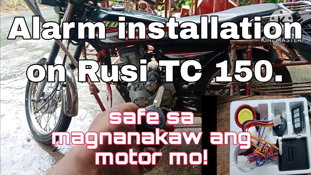 Pagkabit ng alarm sa Rusi TC 150. keyless. Iwas nakaw. - YouTube