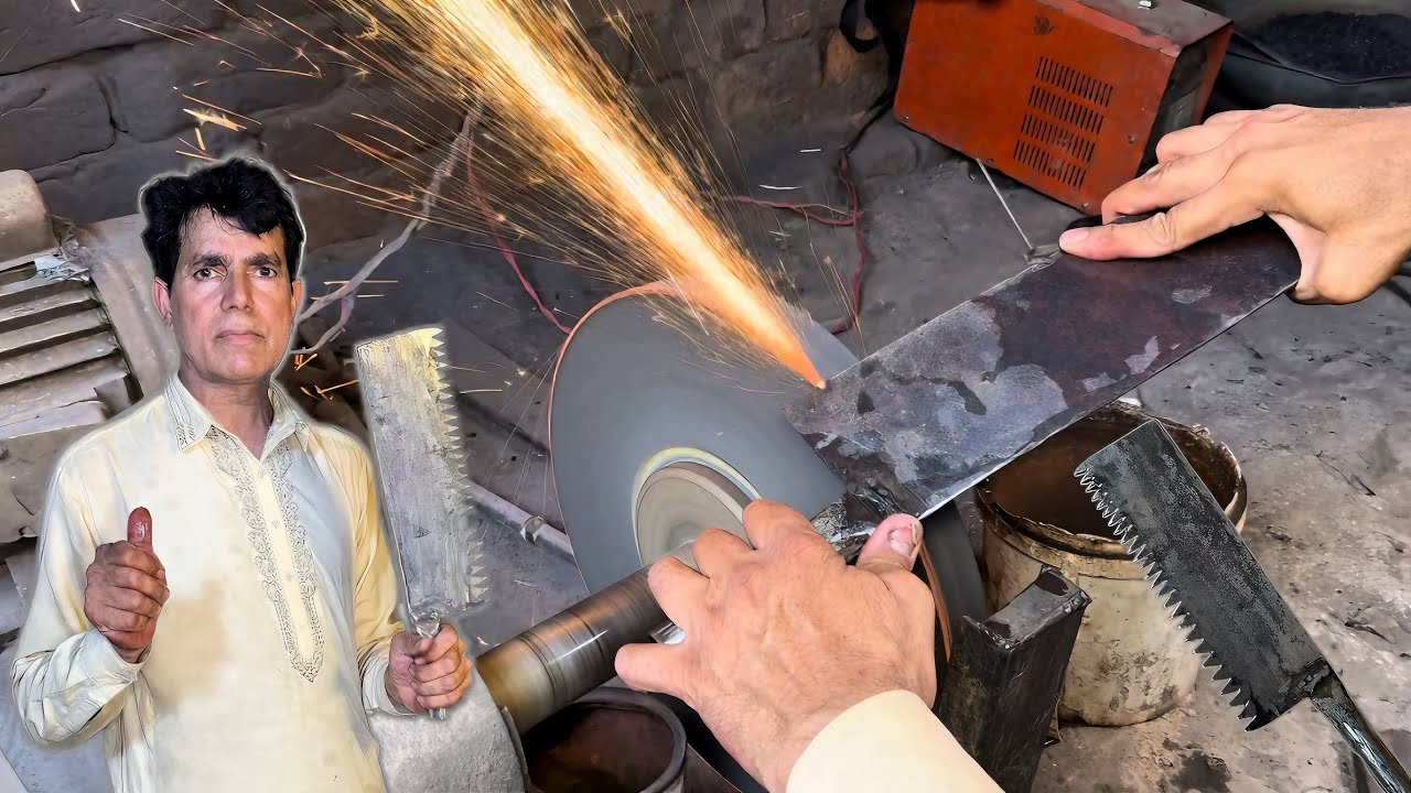 Extreme Toolmaking: Forging a Saw for Cutting Ice Blocks - YouTube
