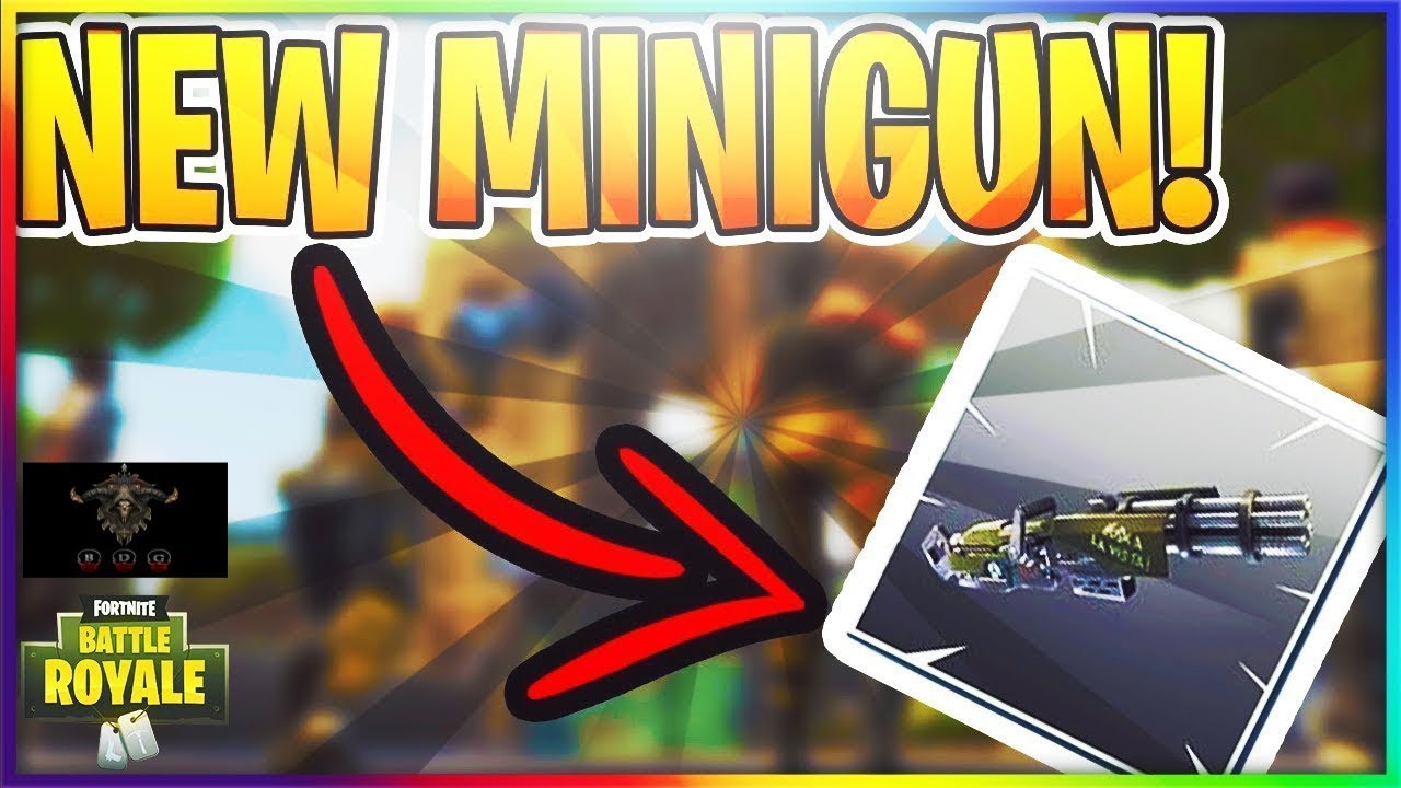 New Fortnite Gold MiniGun Gameplay - YouTube