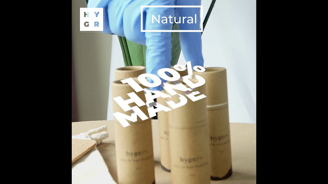 HYGR's Smell Be Gone Natural Deodorant ECO-packaging paper tube push up ...