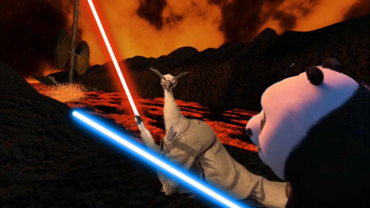 Kung Fu Panda 2 with Lightsabers - YouTube