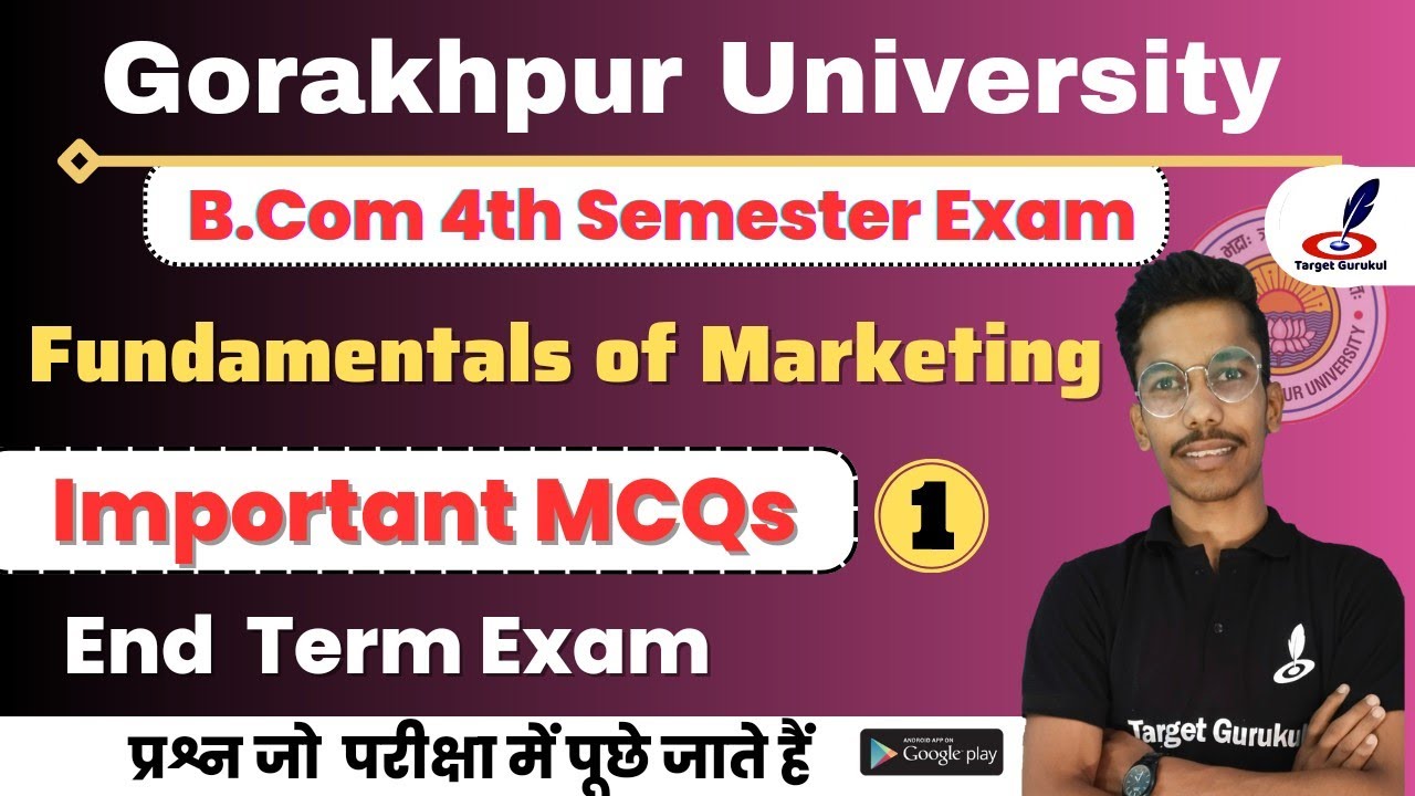 Fundamental Of Marketing Important Questions For Ddu Bcom 4th Semesterexam 2023 End Term