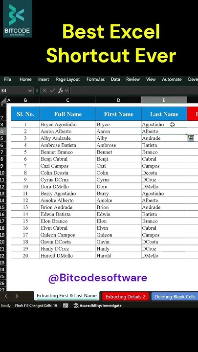 Best Ever Excel Shortcut Key #excel #exceltips #exceltutorial #exceltricks - YouTube