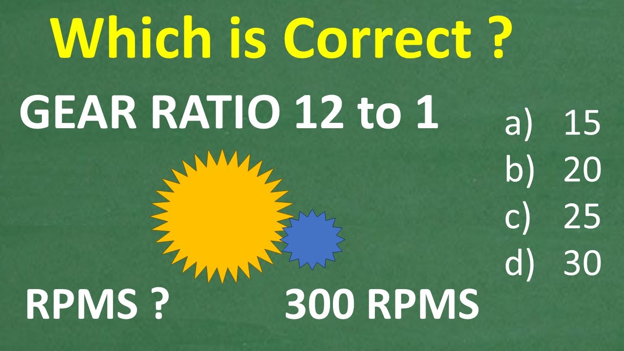 2 gears have a gear ratio of 12:1, what's the rpm of the big gear if ...