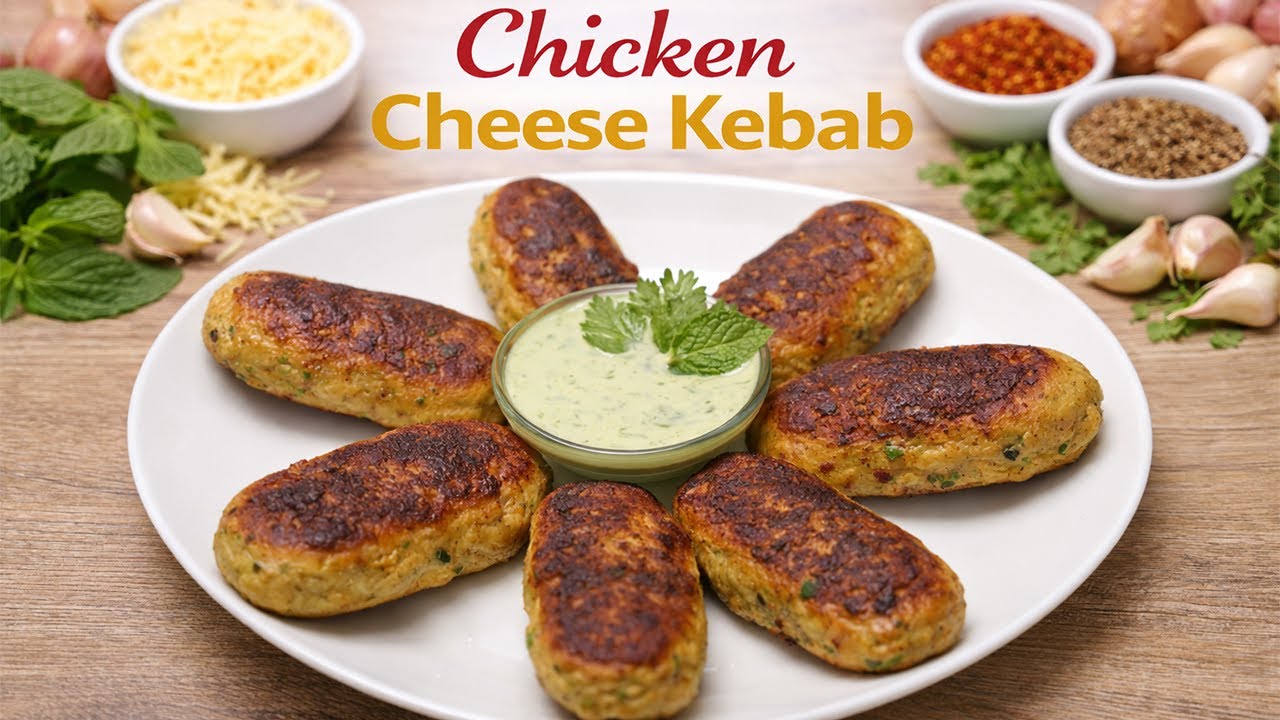 Chicken Cheese Kabab Recipe by All Food Show - YouTube