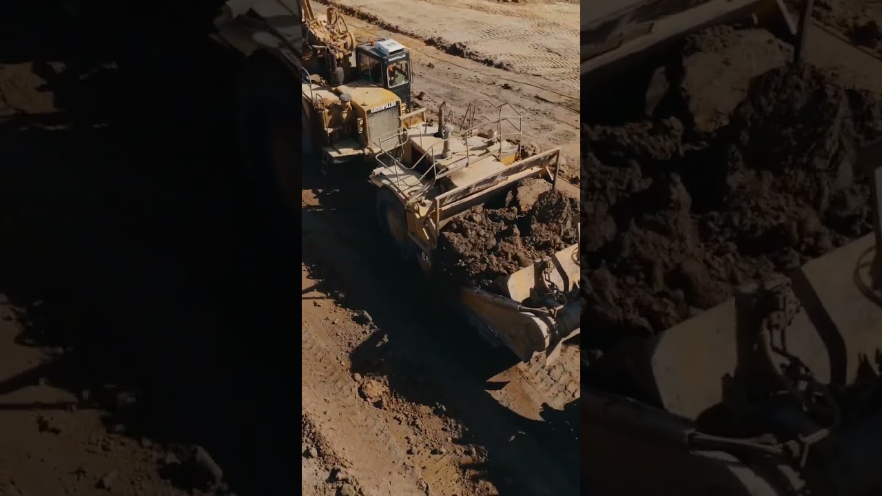Cat 637D Scraper - Heavy Equipment - Heavy Machinery - YouTube
