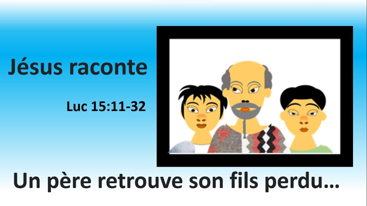 Un père retrouve son fils perdu (le fils prodigue). Spécial Jésus ...