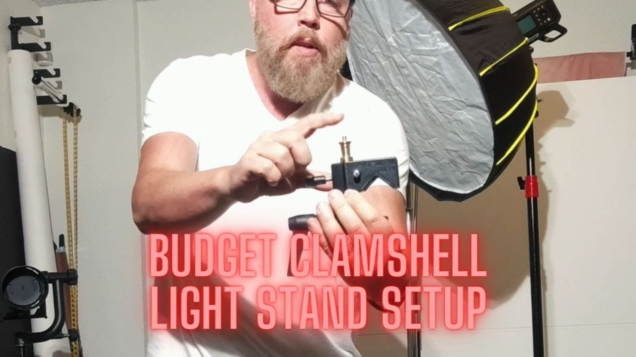 Budget Clamshell Lighting Stand Setups - YouTube