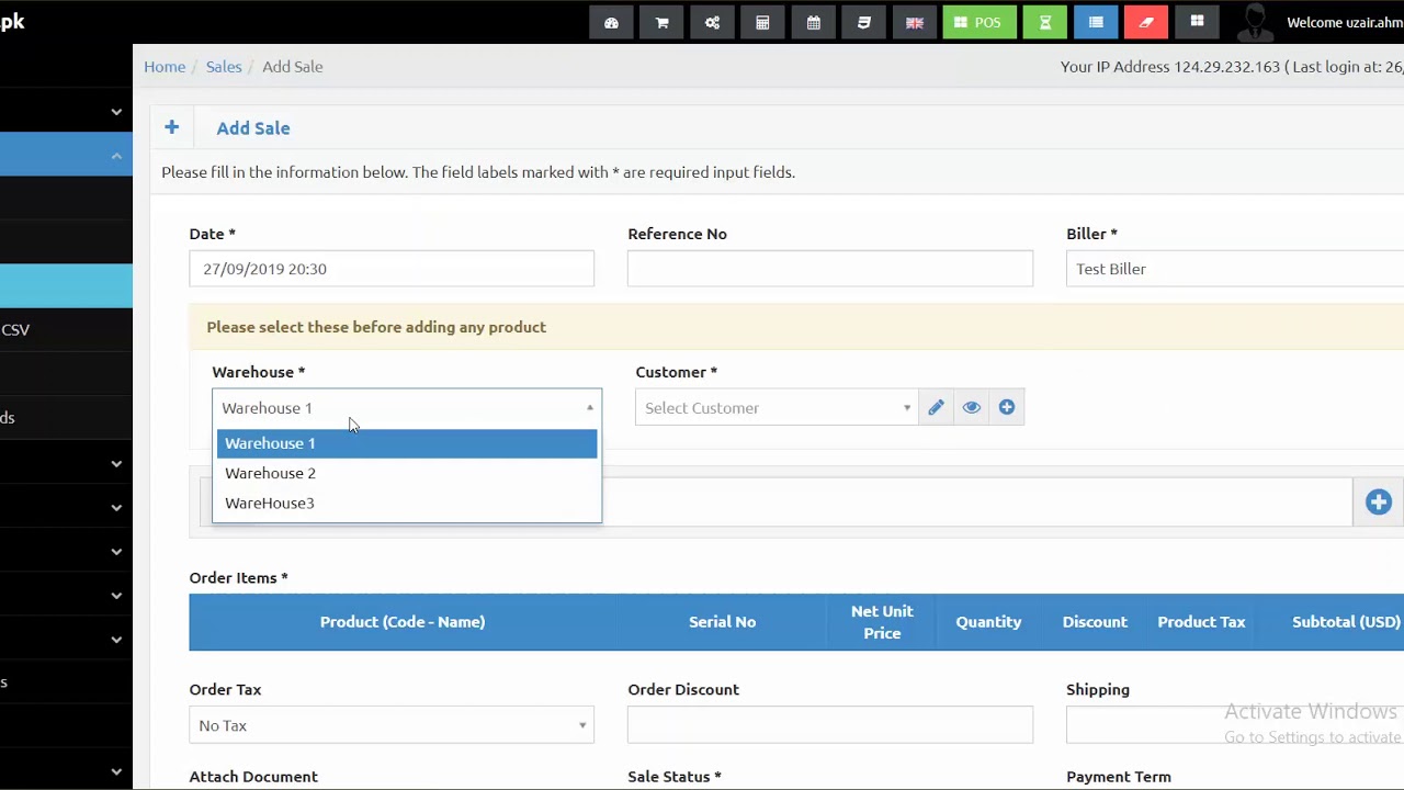 How To Add Sale In BusinessWala.pk - YouTube
