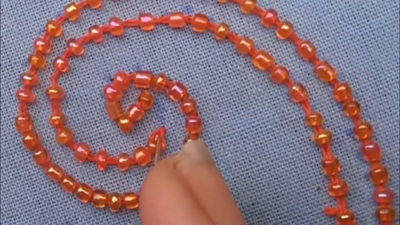 Pearl beads work embroidery |Aarineedle work embroidery #aariembroidery ...