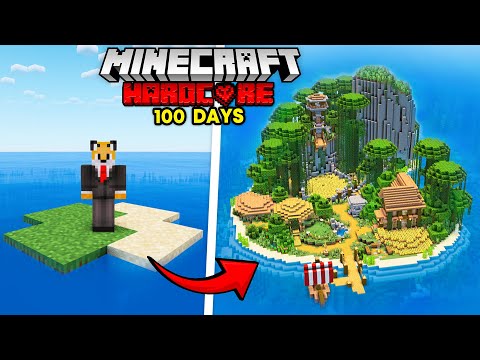 I Survived 100 Days STRANDED on an ISLAND in Minecraft Hardcore