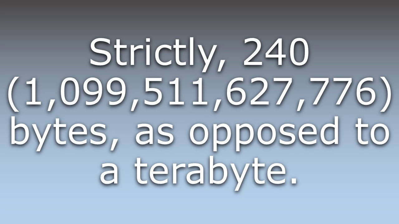 What does Tebibyte mean? - YouTube