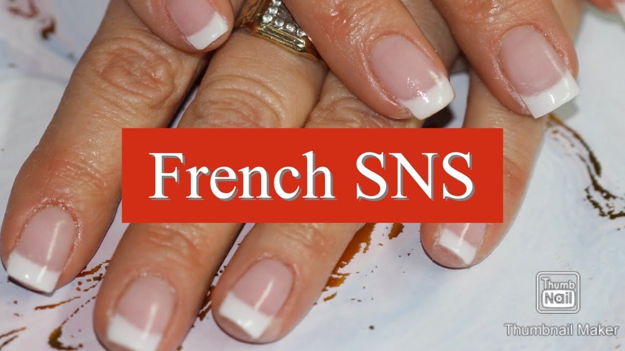 How to do SNS nails French the nails guy - YouTube