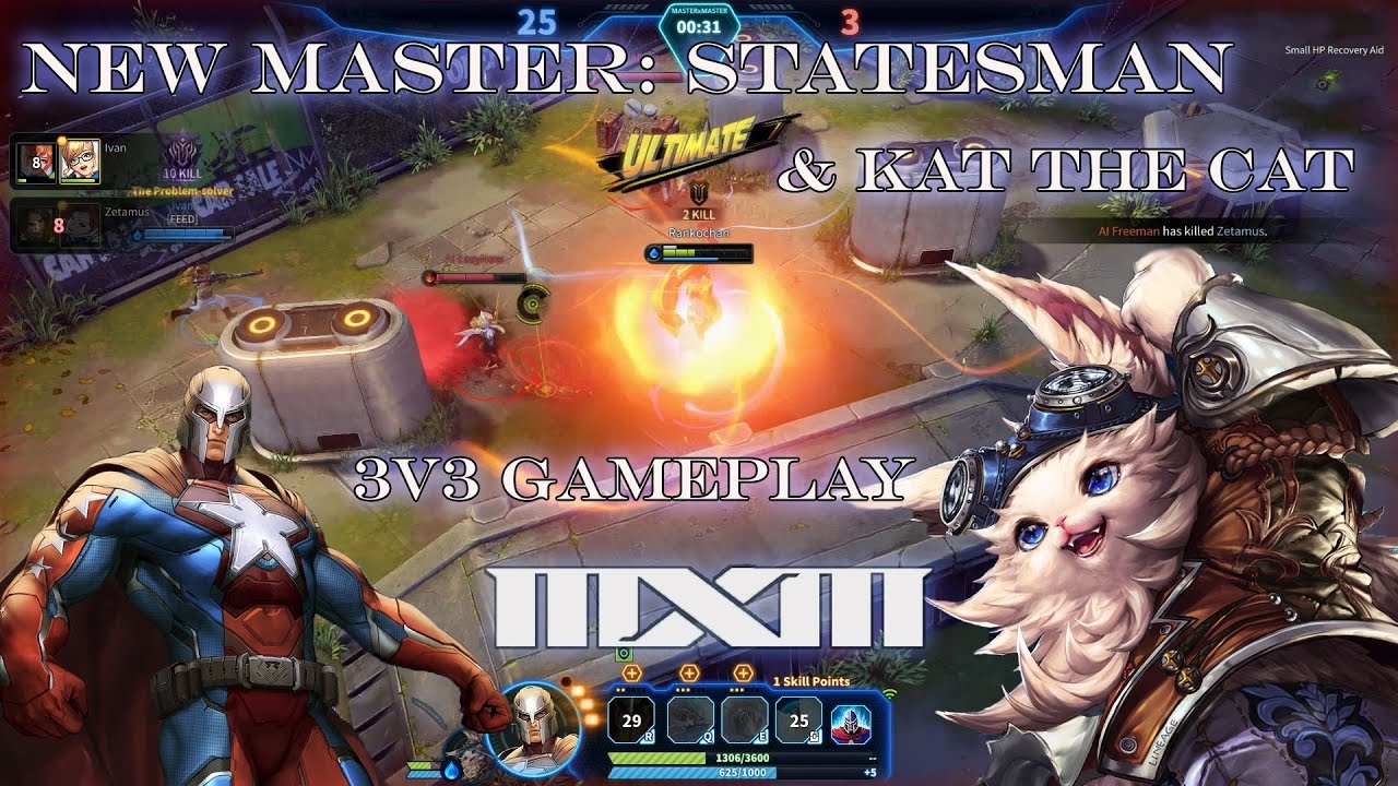 MxM CBT- Statesman & Kat the Cat 3v3 gameplay - YouTube