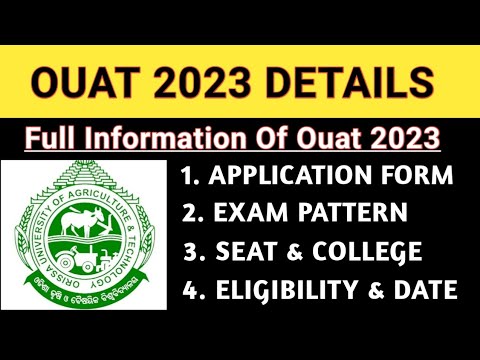 OUAT 2023 ENTRANCE||OUAT NEW UPDATE||ALL INFORMATION OUAT||OUAT FORM ...