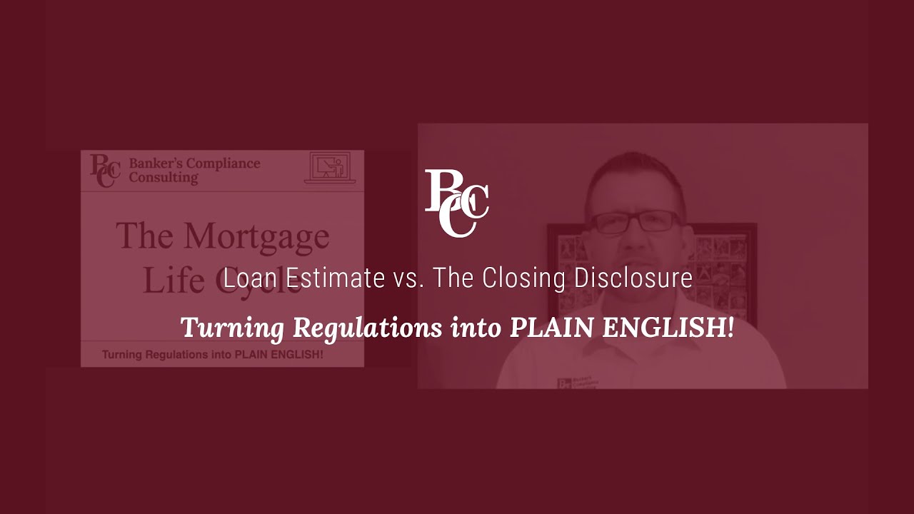 Loan Estimate vs The Closing Disclosure - YouTube