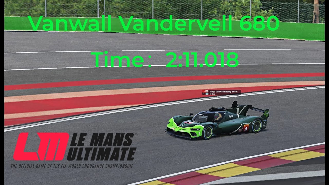 Lemans Ultimate | Vanwall Vandervell 680 LMH | Belgium Spa Onboard ...
