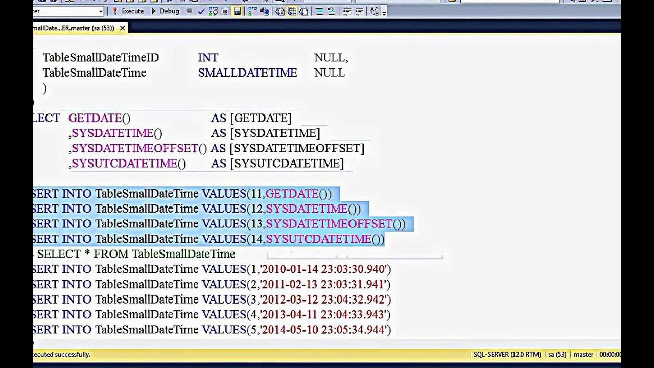 SQL Server Data Type - SmallDateTime (English) - YouTube
