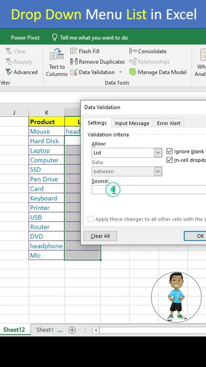 Drop Down Menu List In Excel Excel Exceltips Exceltutorial Msexcel Microsoftexcel