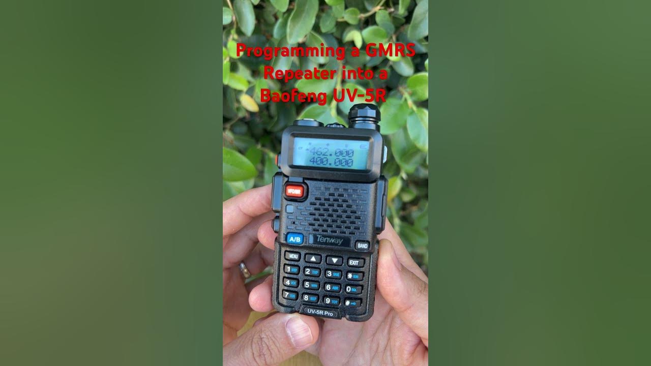 How to Program a GMRS Repeater into a Baofeng UV5R - YouTube
