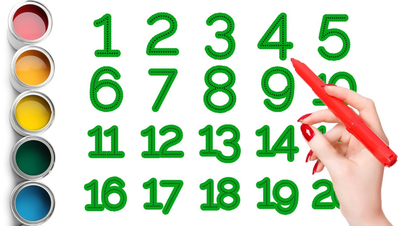 Counting Numbers, write and read numbers, 123 learning for kids, 1-15 ...