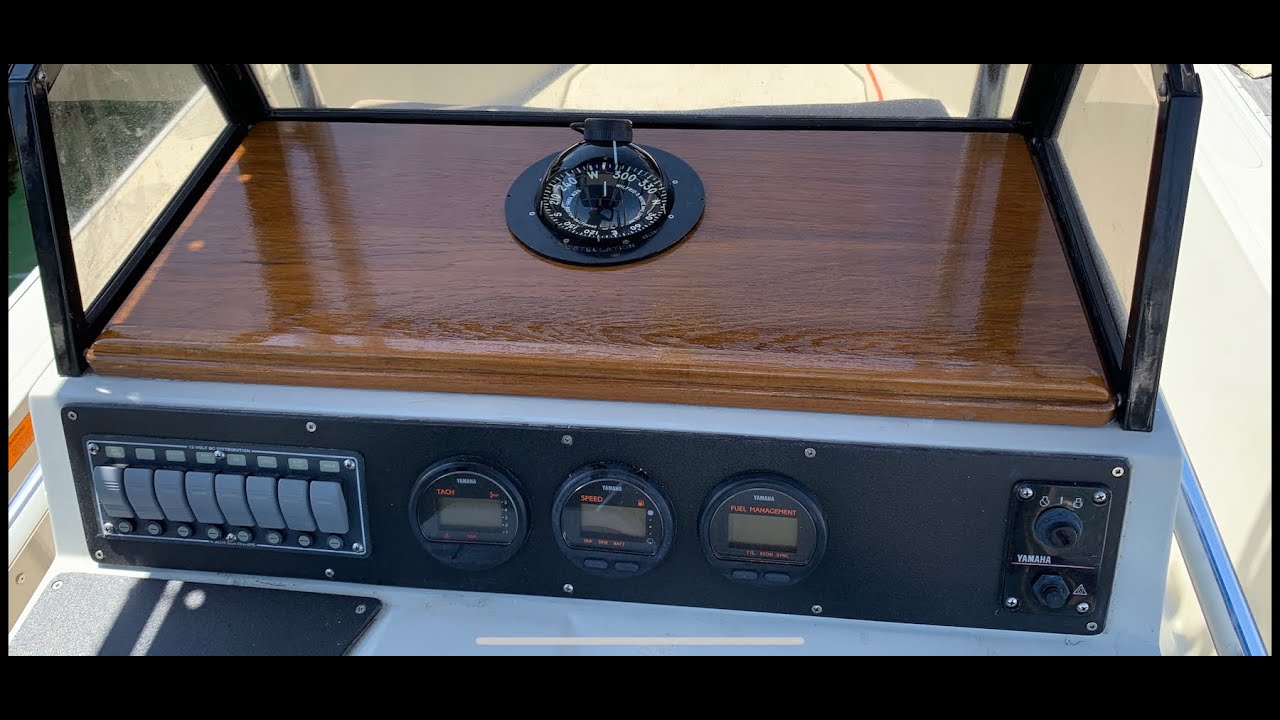 Teak Boat Dash With Compass Mount - YouTube