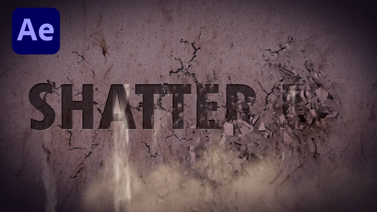 After effects Tutorials | Shatter Fx | On Wall - YouTube
