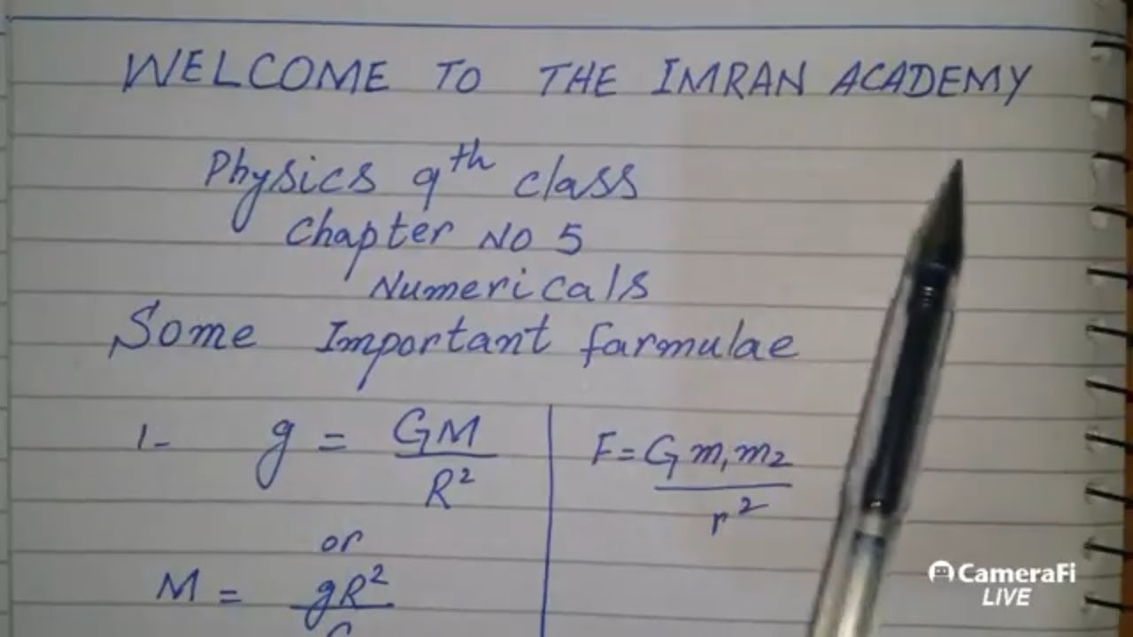 physics 9th class chapter number 5 numericals 5.1 to 5.10 by THE IMRAN ...