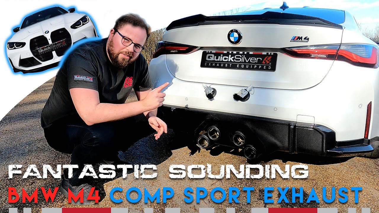 BMW M4 Competition with M-Performance style sport exhaust and carbon ...