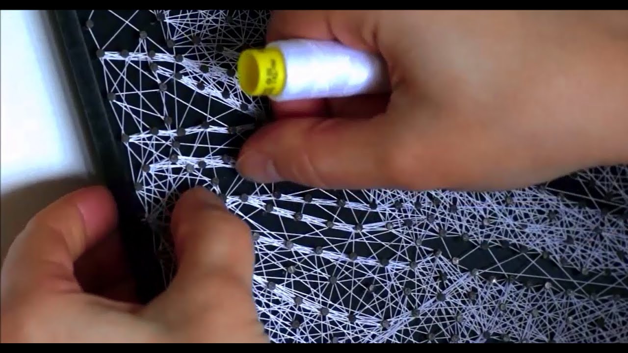 string art - making of "the tiger" - YouTube
