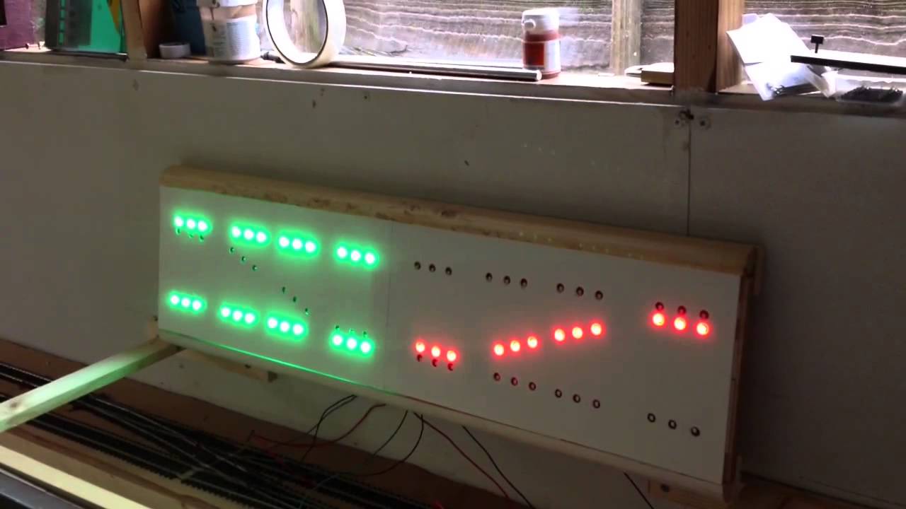 Custom made LED points indicator on my new layout - YouTube
