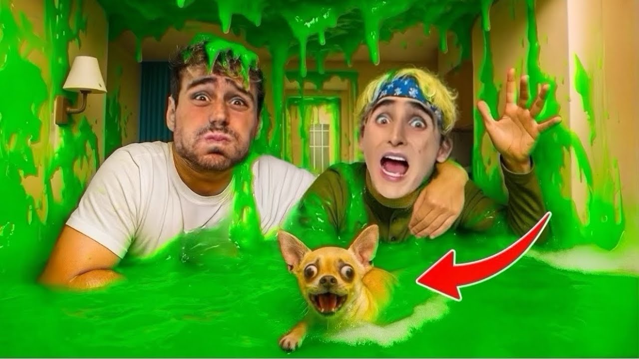 SLIME TSUNAMI DESTROYED OUR HOUSE! 😭😱 *flood* - YouTube