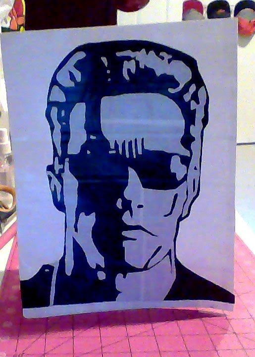 Duct Tape Terminator Mural (Timelapse) - YouTube