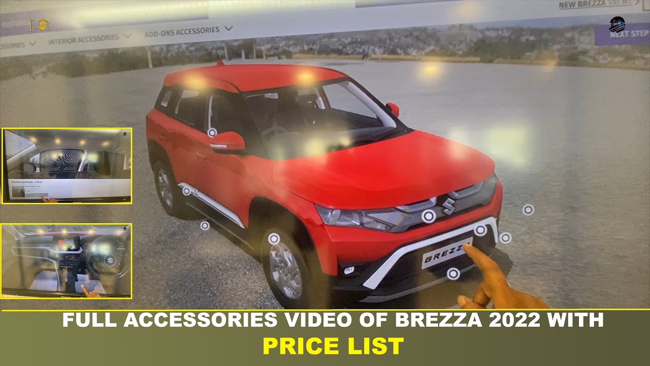Brezza 2022 full accessories details with Price List | Maruti Genuine ...