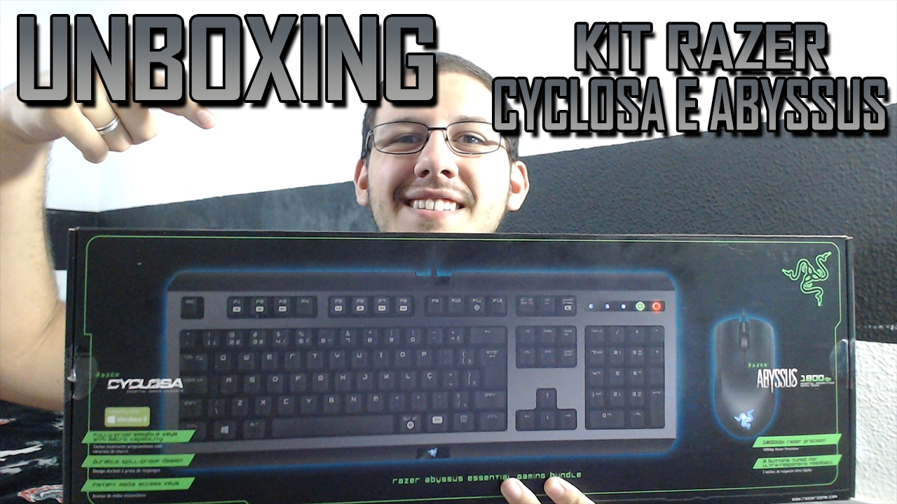 UNBOXING - KIT TECLADO E MOUSE RAZER CYCLOSA - YouTube