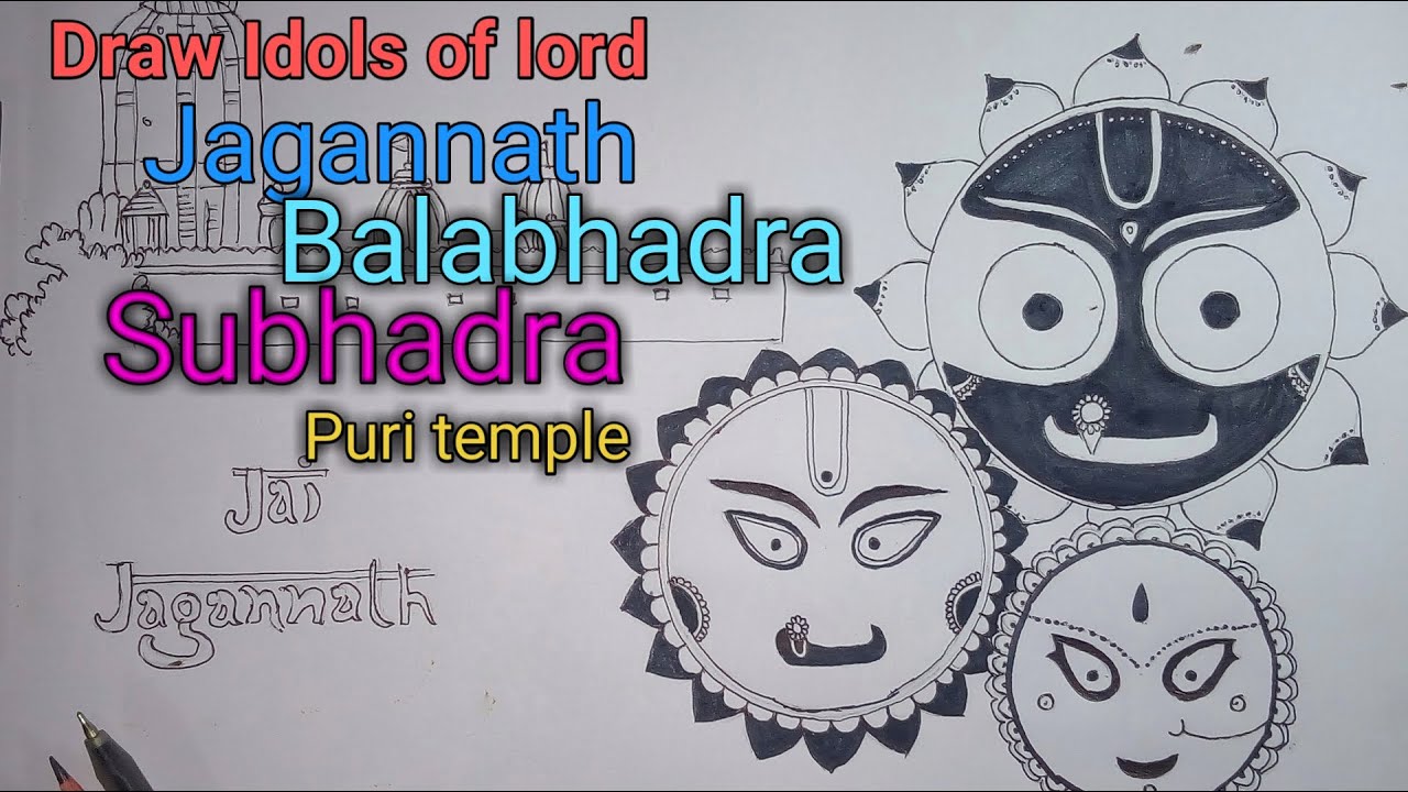 jagannath rath yatra special/how to draw idols of lord jagannath ...