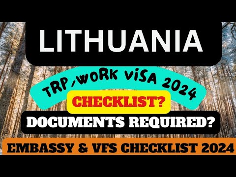 Documents Checklist for Lithuania TRP/Work Visa 2024. Don't miss. Your ...