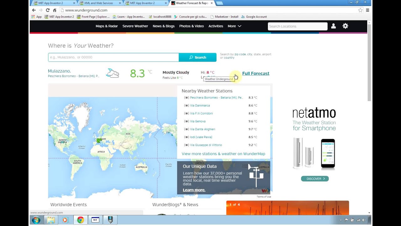 Tutorial (1/3) - MIT App Inventor 2 App Meteo Wunderground - lettura ...