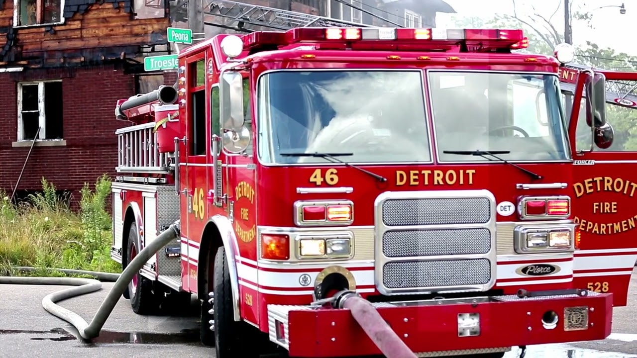Stock Footage Detroit | Fire Engine On Scene Detroit Fire Department ...