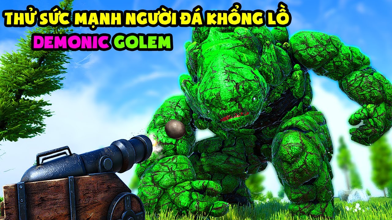 ARK Gaia 2 #28 MÌNH LÀM BẪY BẮT THỬ SỨC MẠNH CỦA NGƯỜI ĐÁ DEMONIC GOLEM ...