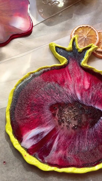 Гранат из эпоксидной смолы #гранат #эпоксиднаясмола #эпоксидка # ...