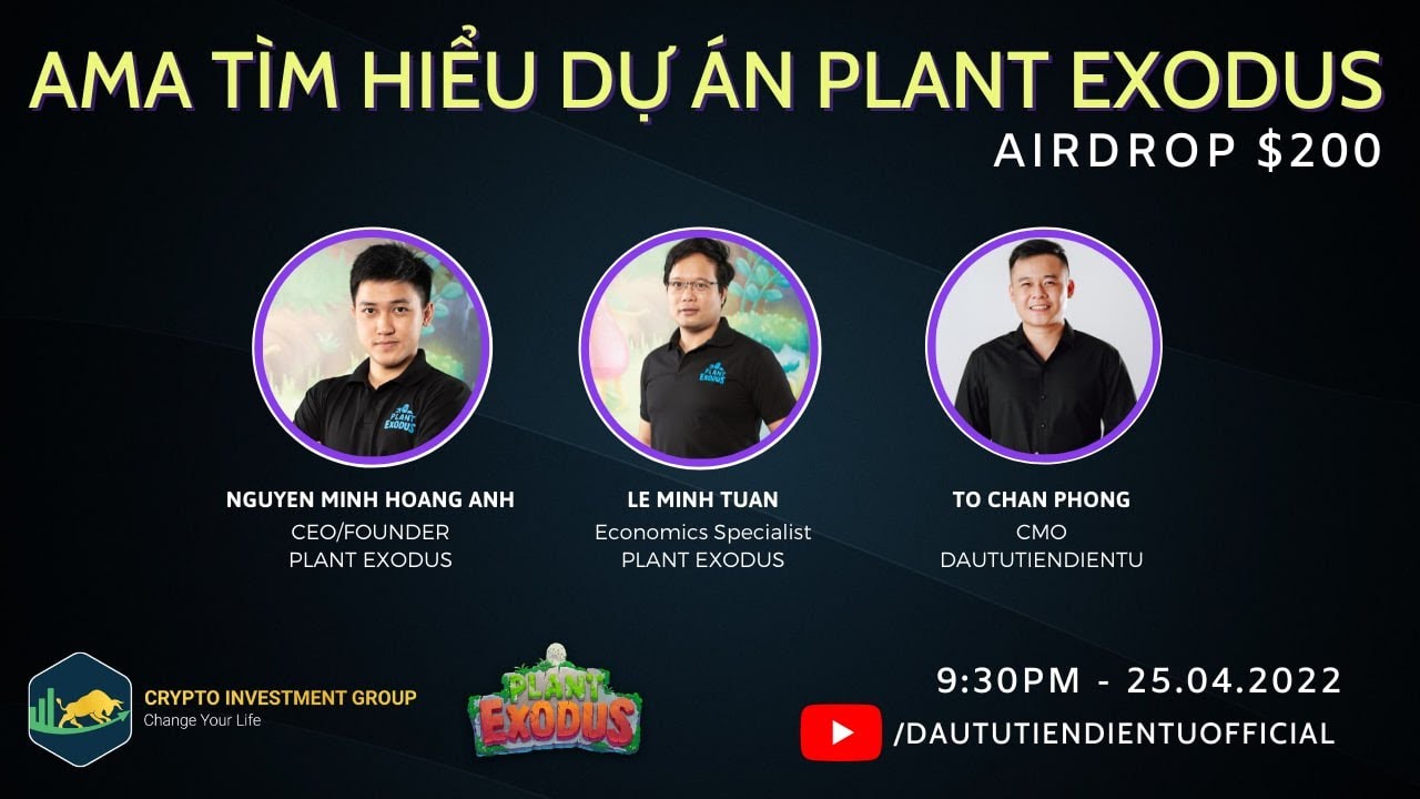 🔴LIVESTREAM | AMA Tìm Hiểu Về Dự Án Plant Exodus - YouTube