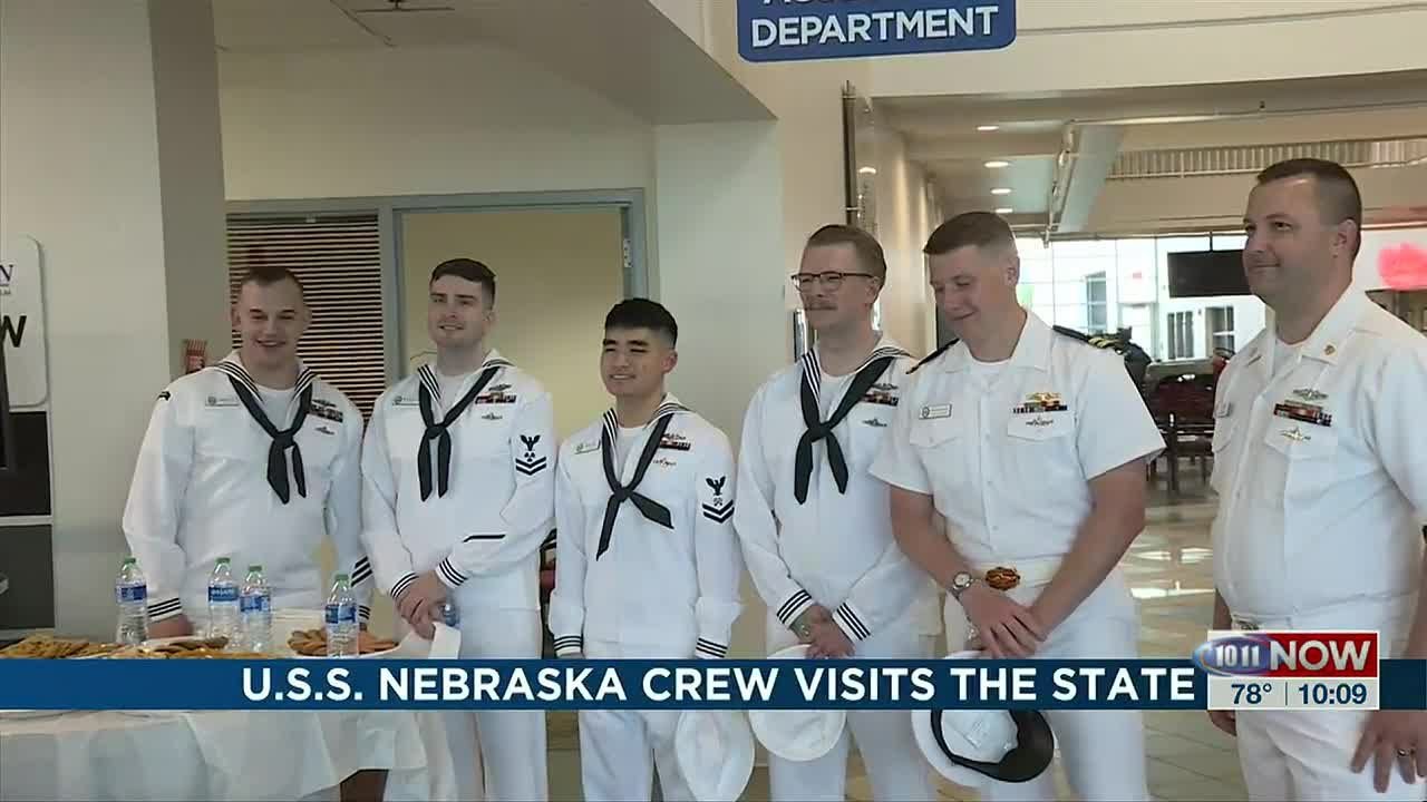 U.S.S. Nebraska submarine crew visits the state - YouTube