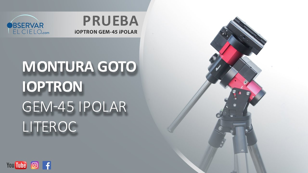 MONTURA iOPTRON GEM-45 iPOLAR - YouTube