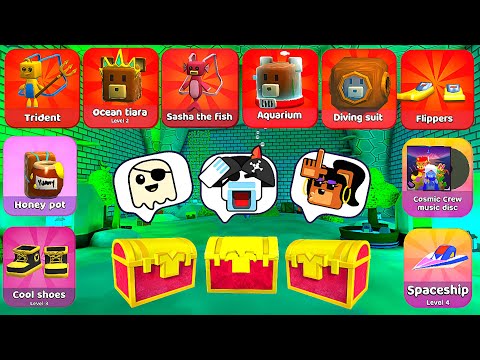 NEW CHESTS LOCATIONS!! ALL SECRET EMOTES & ITEMS CRYSTALLINE LAGOON SUPER BEAR ADVENTURE