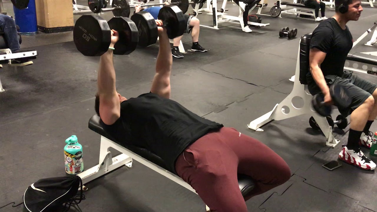 Dumbbell Flat Press - YouTube