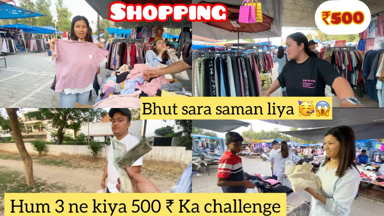 Shopping under ₹500 challenge 🛍️ ️|| shopping challenge || kamringpa ...