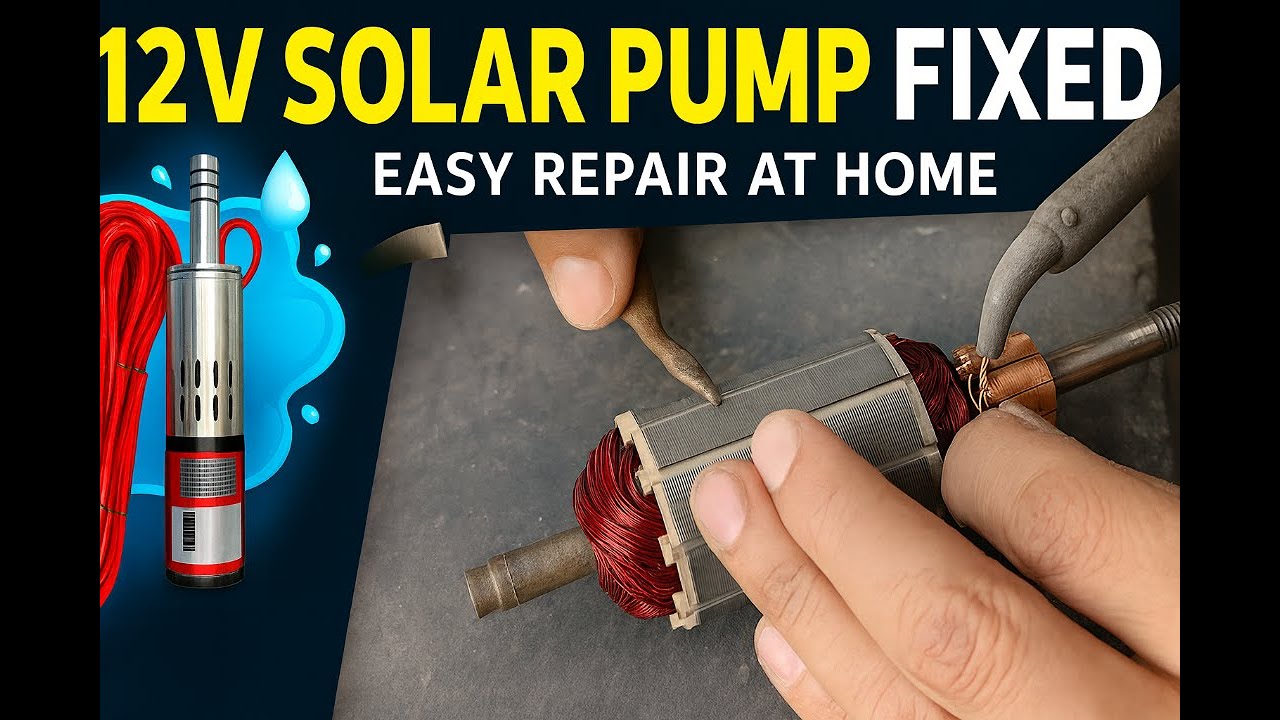 12V Solar Pump Fixed 💧 | Easy DC Pump Repair at Home (Step-by-Step ...
